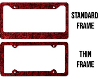 Red License Plate Frame - Etsy