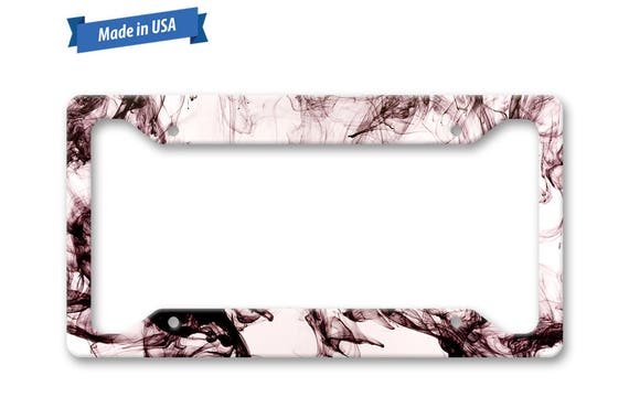 Black Smoke Design Auto License Plate Frame CTP0049 | Etsy