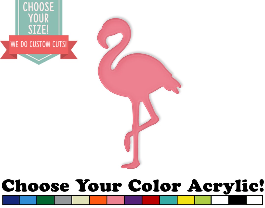 Flamingo Animal Acrylic Cut Out Custom Size Laser Cut Plastic Art Craft ...