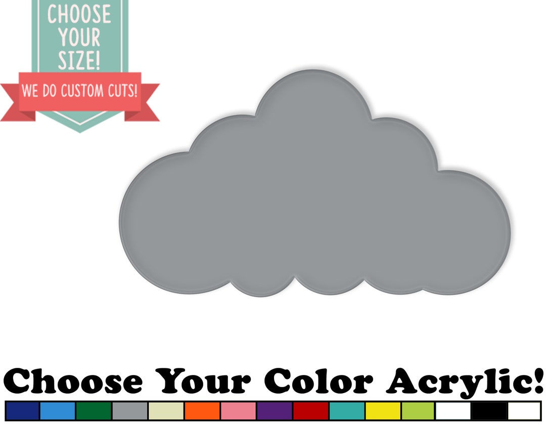 Cloud Shape Acrylic Plexiglass Cut Out Custom Size Laser Cut Plastic ...