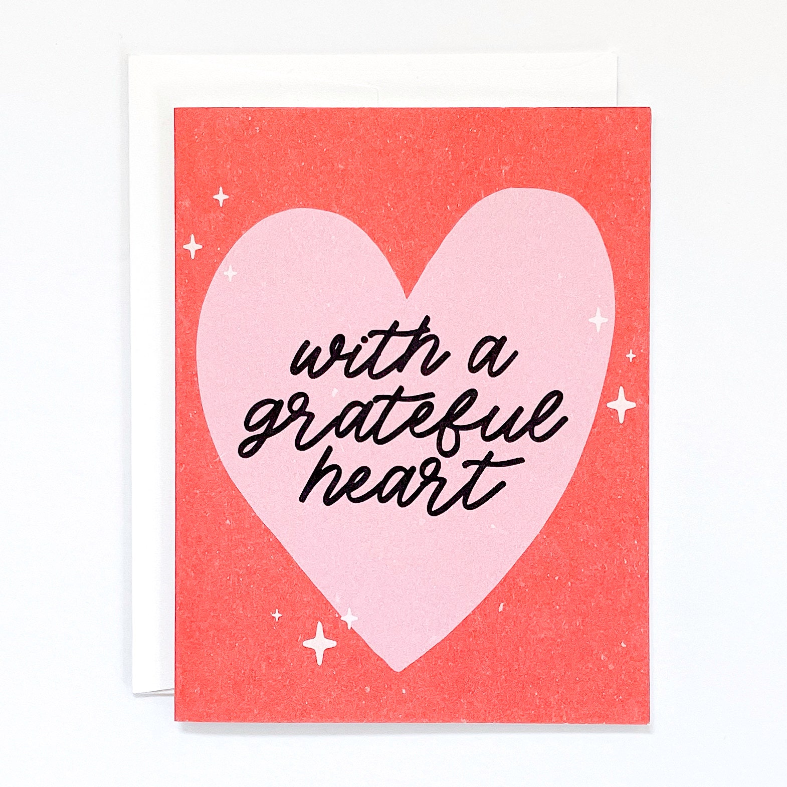 With a Grateful Heart Greeting Card - Etsy