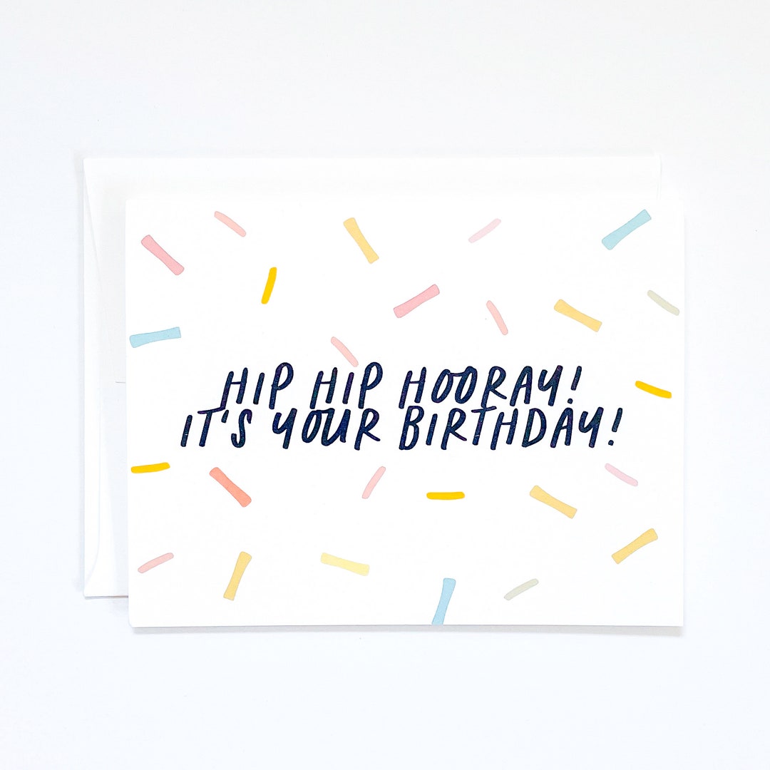 Hip Hip Hooray! It's Your Birthday! Greeting Card - Etsy