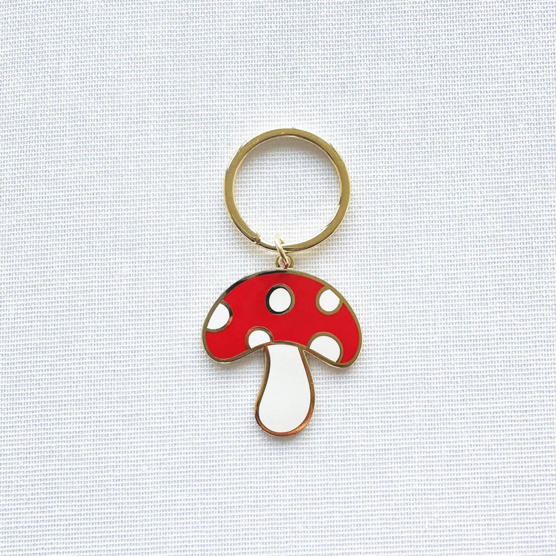 Mushroom Keychain - Etsy