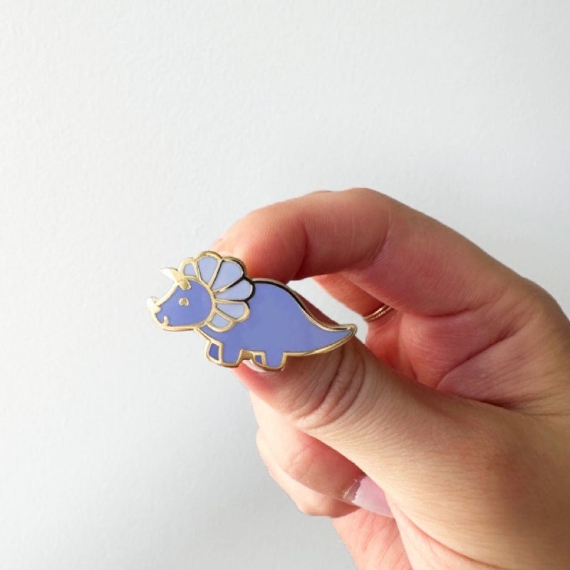 Dinosaur Enamel Pin - Etsy