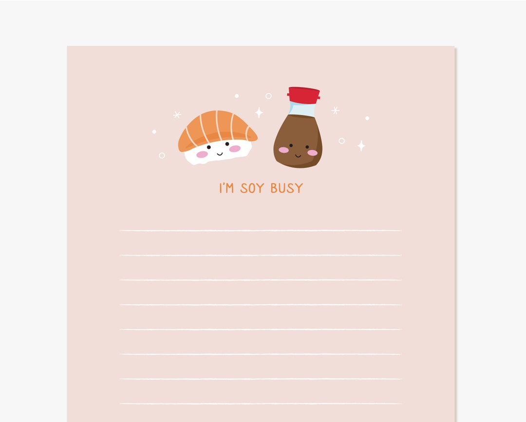 Sushi Notepad,punny Gifts,kawaii Notepad,things to Do List,sushi Gift ...