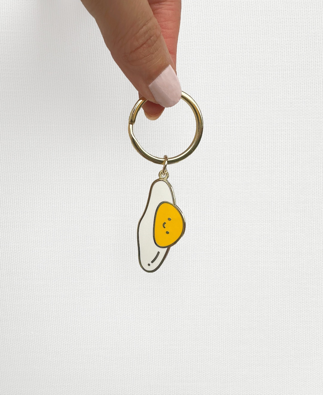 Egg Keychain,egg Key Chain,food Keychain,breakfast Gifts,egg Gift,fried ...