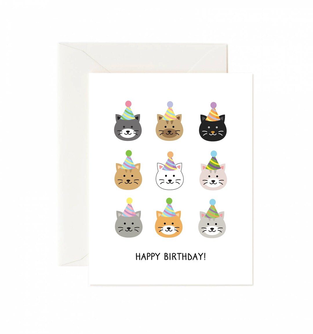 Cat Birthday Card,cat Bday Card,kitten Birthday Card,cat Lover Birthday ...