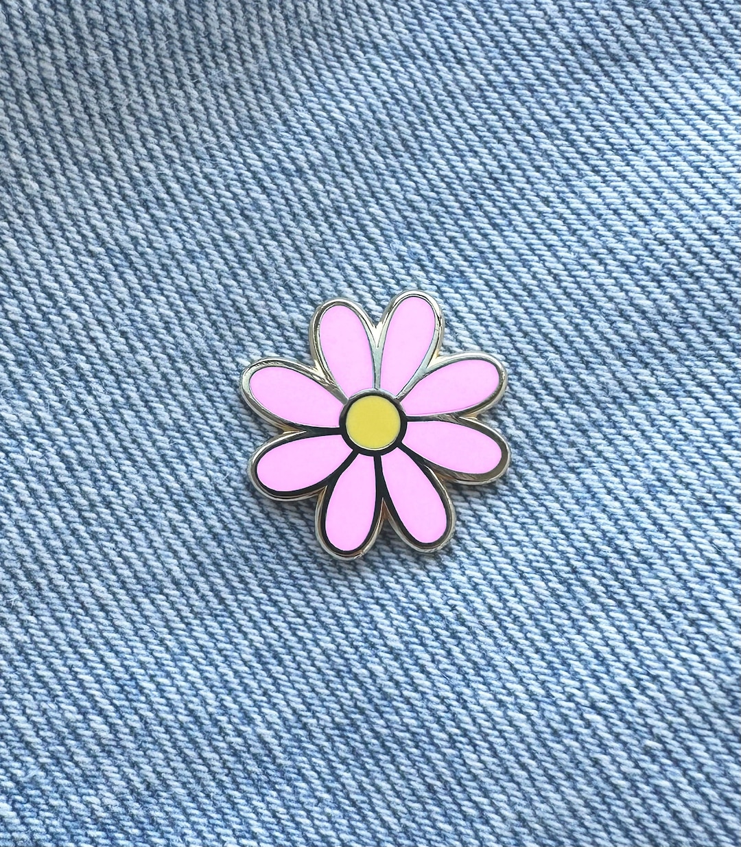 Pink Flower Pin,daisy Pin,floral Pins,flower Enamel Pin,flower Pin ...
