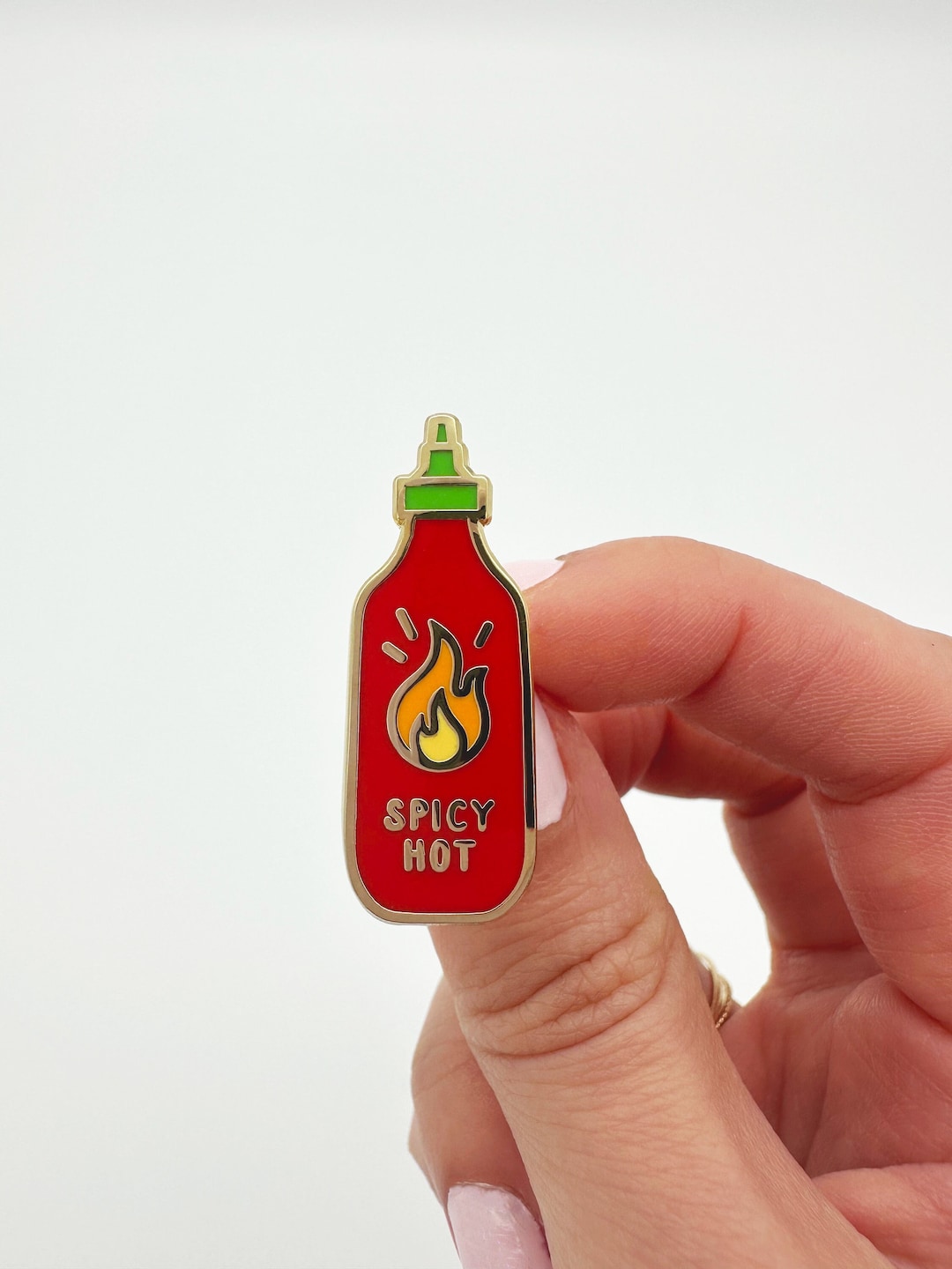 Hot Sauce Pin,hot Sauce Enamel Pin,sriracha Pin,spicy Pin,spice Pin ...