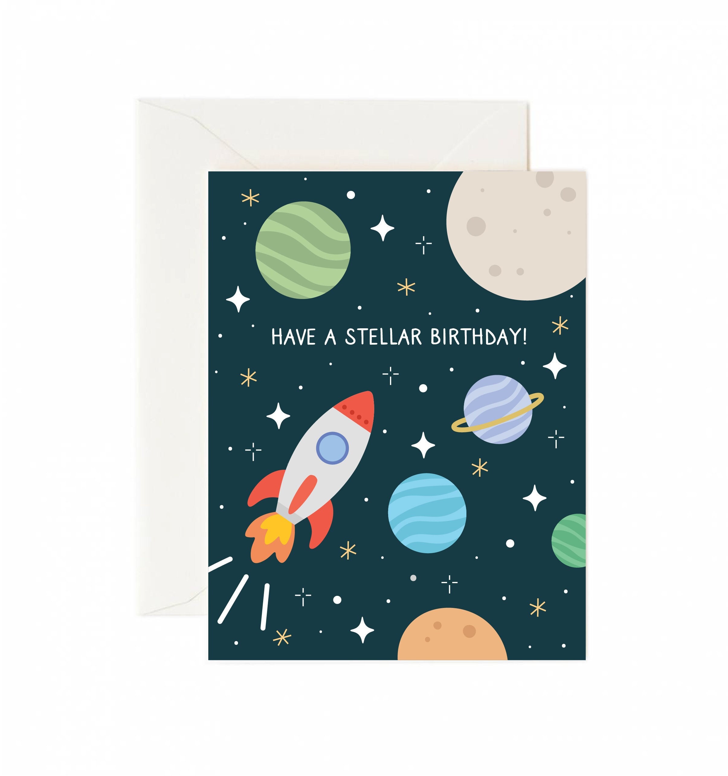 Space Birthday Card,moon Birthday Card,rocket Birthday,rocket Card ...
