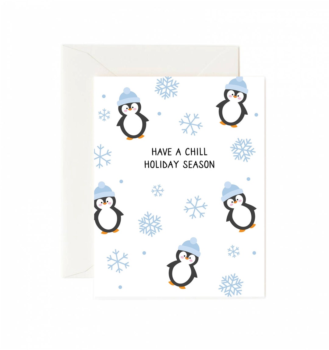 Penguin Christmas Card Set,penguin Card,penguin Greeting Card,christmas ...