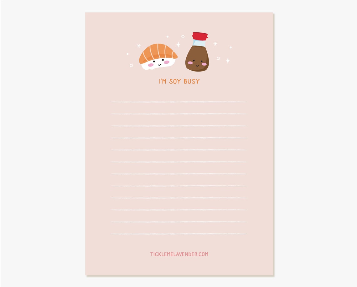Sushi Notepad,punny Gifts,kawaii Notepad,things to Do List,sushi Gift ...