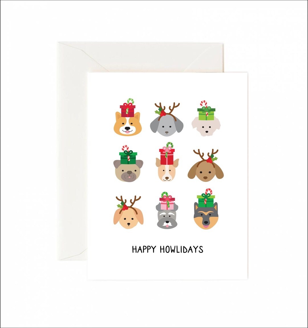 Funny Dog Christmas Card,happy Howlidays Card,dog Xmas Cards,dog Xmas ...