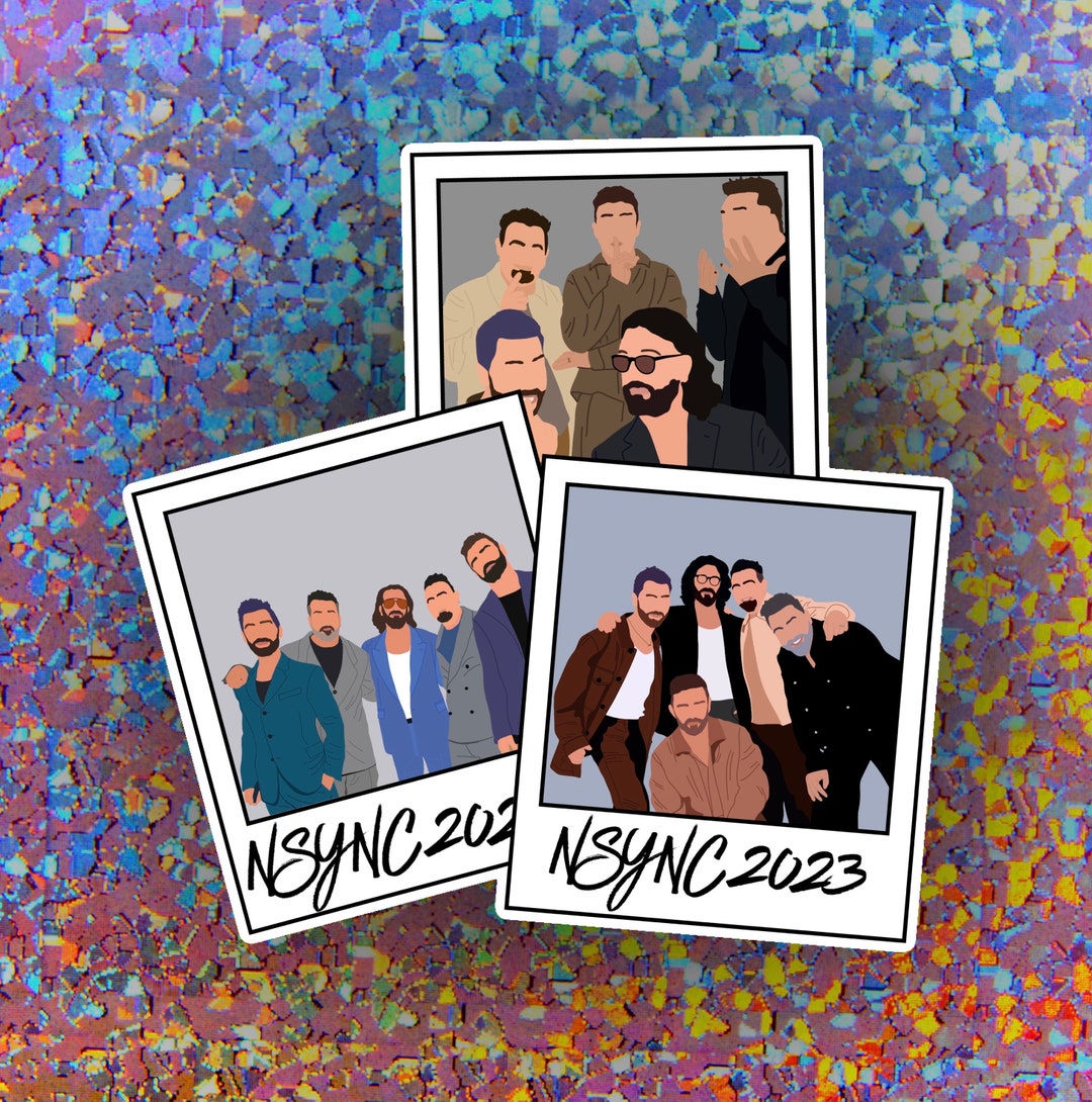 NSYNC Reunited Polaroid Sticker, 90s Boyband Fanart Sticker, JC Chasez ...