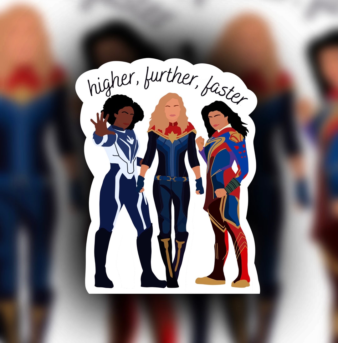 The Marvels Sticker Captain Marvel Monica Rambeau Ms Marvel - Etsy