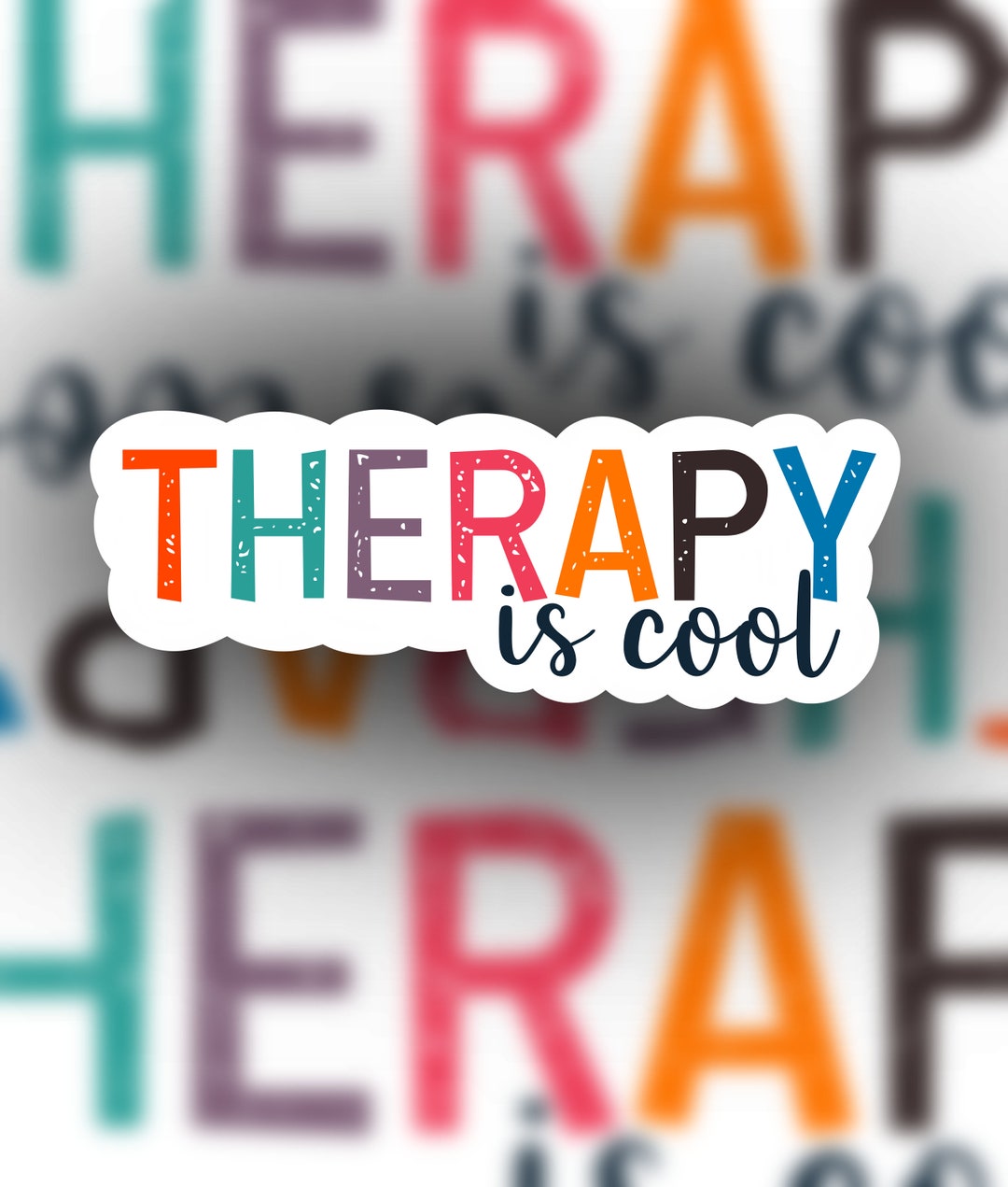 Therapy is Cool Sticker Mental Health Sticker Therapy Sticker Going to ...