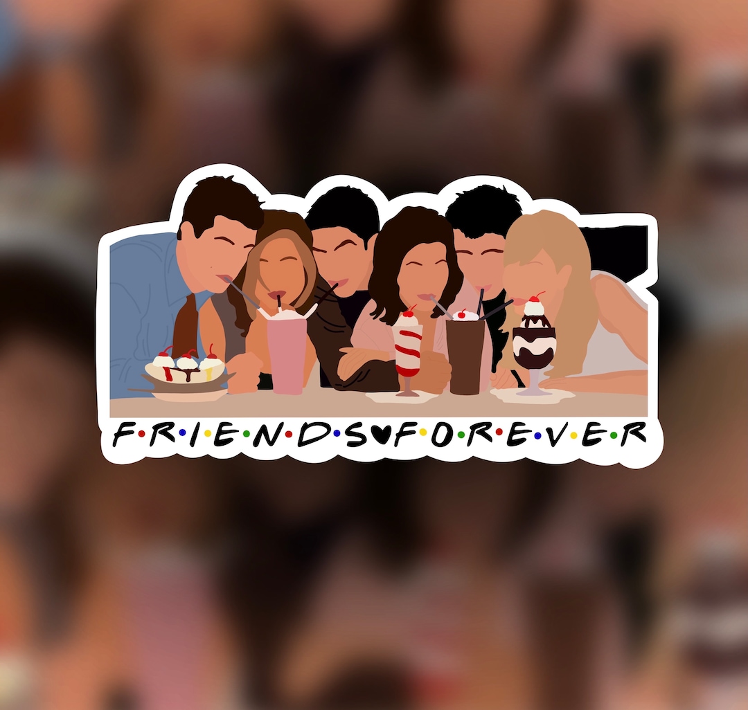 Friends Cast Photo Waterproof Sticker Joey Chandler Monica - Etsy