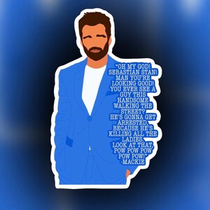 Sebastian Stan Waterproof Sticker, Sebastian Stan, Anthony Mackie Quote ...