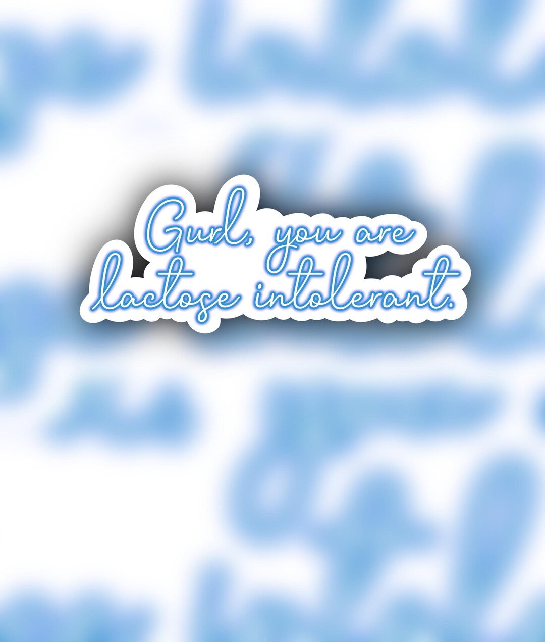 Funny Lactose Intolerant Sticker, Waterproof Sticker, Funny Decal ...