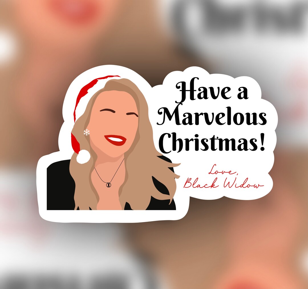 Have a Marvelous Christmas Black Widow Sticker Black Widow - Etsy