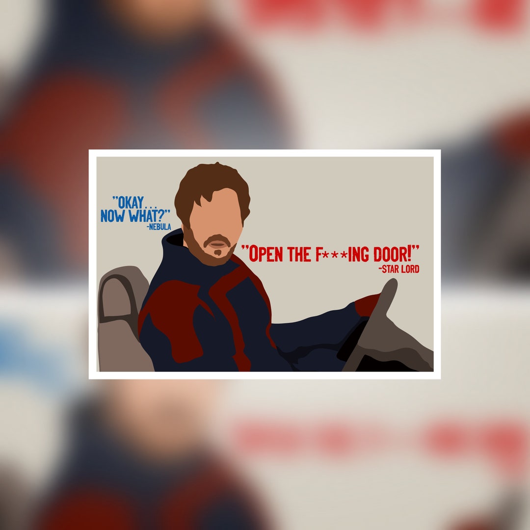 Guardians VOL 3 Fan Art Sticker, Gotg VOL 3 Decal, F Bomb, Starlord ...