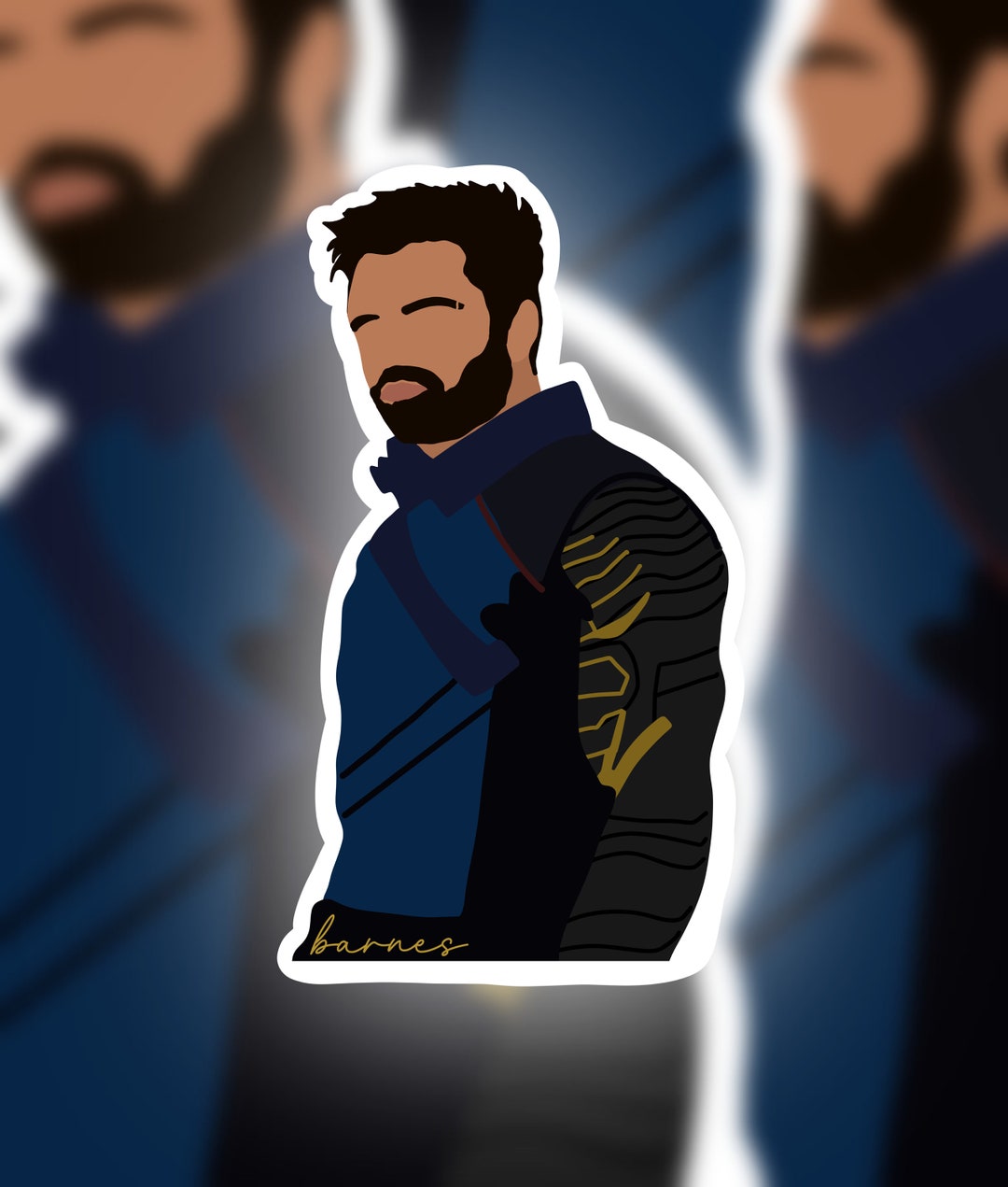 Winter Soldier Glossy Sticker, Bucky Barnes Fan Art - Etsy