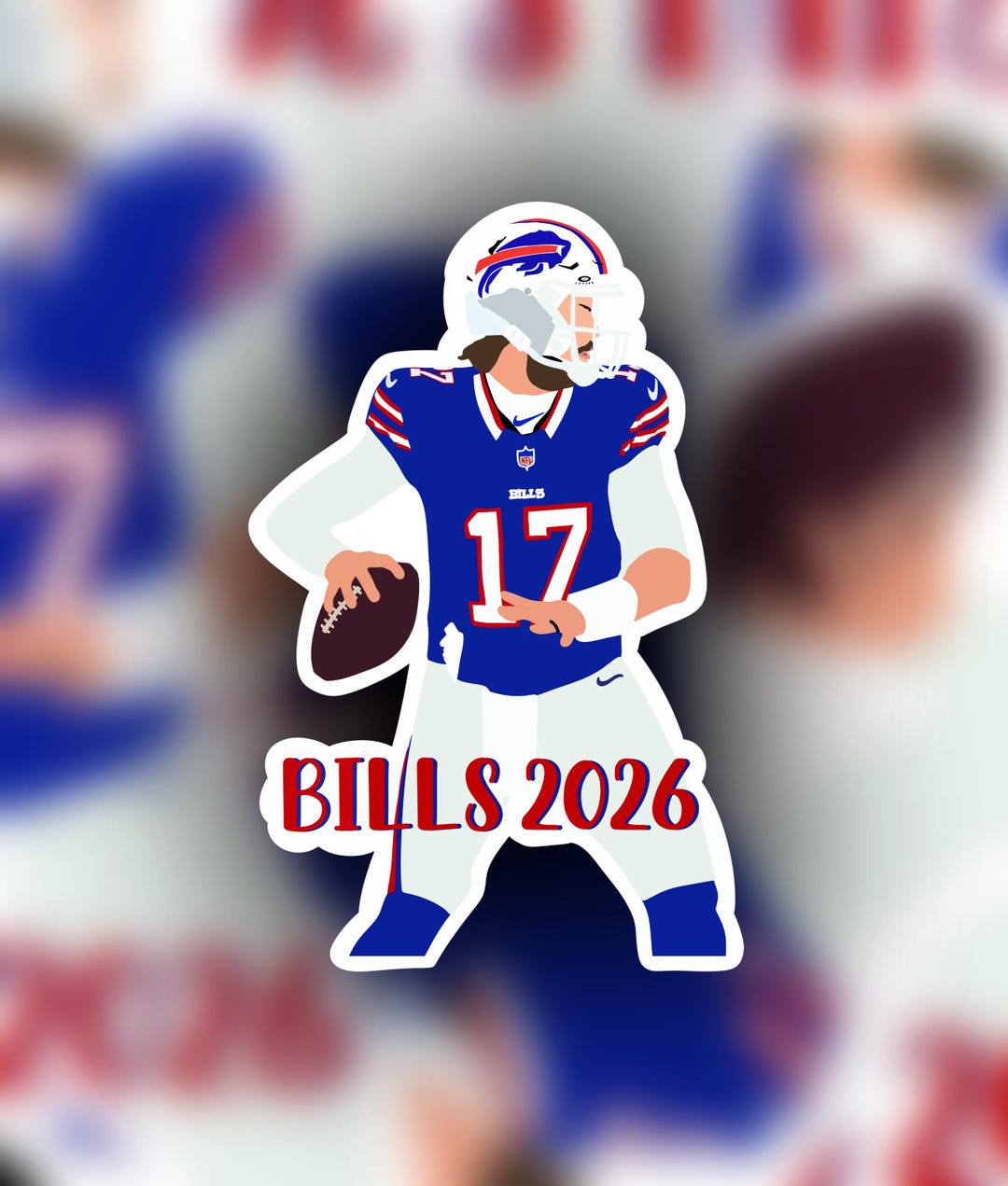 Josh Allen NFL Waterproof Sticker and Magnets - Etsy