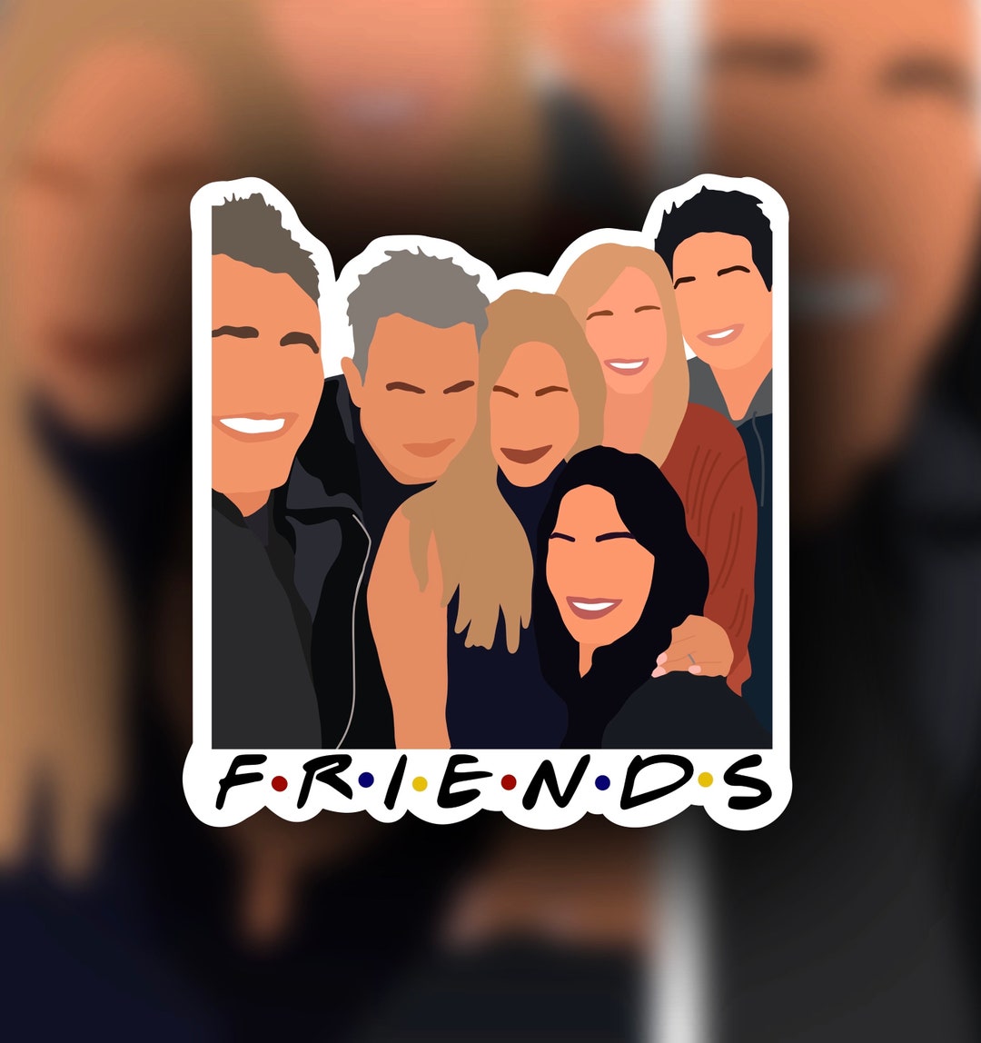 Friends Reunion Photo Waterproof Sticker, Joey Chandler Monica Rachel ...