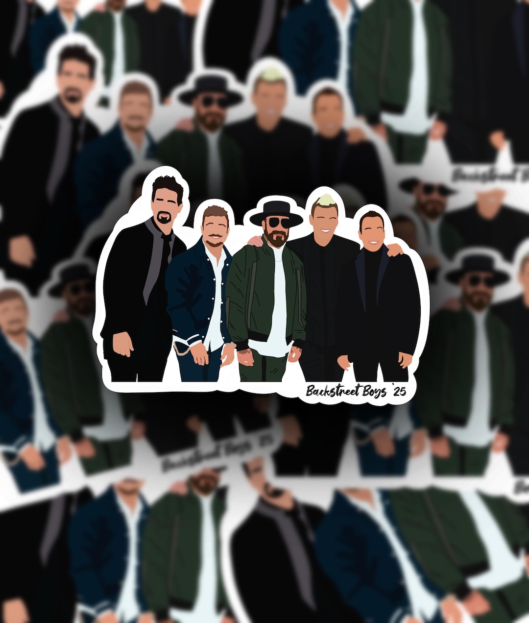 Backstreet Boys Fan Art Sticker: 90s Boyband Decal - Etsy