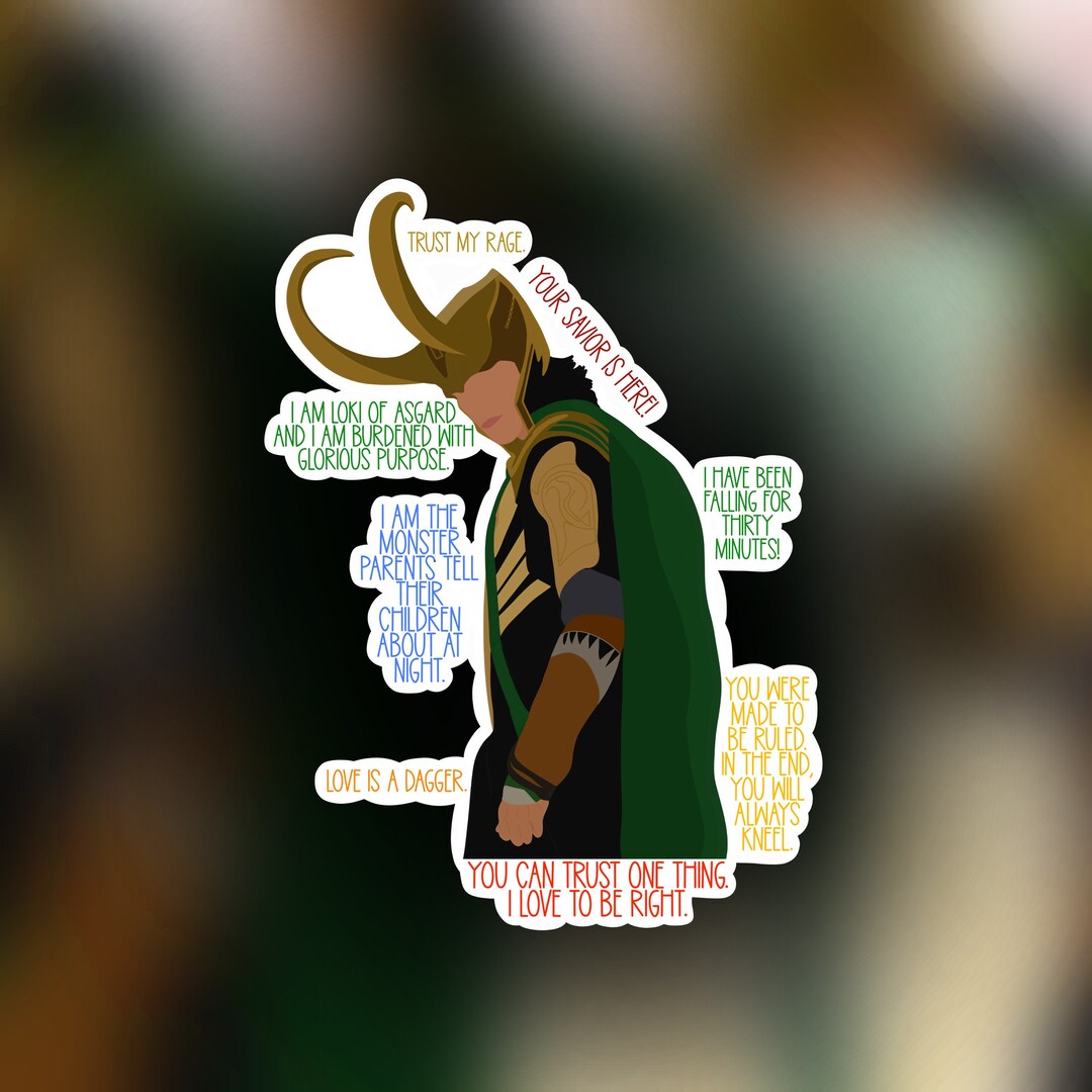 Loki Sticker Loki Quotes Loki Decal God of Mischief Decal - Etsy