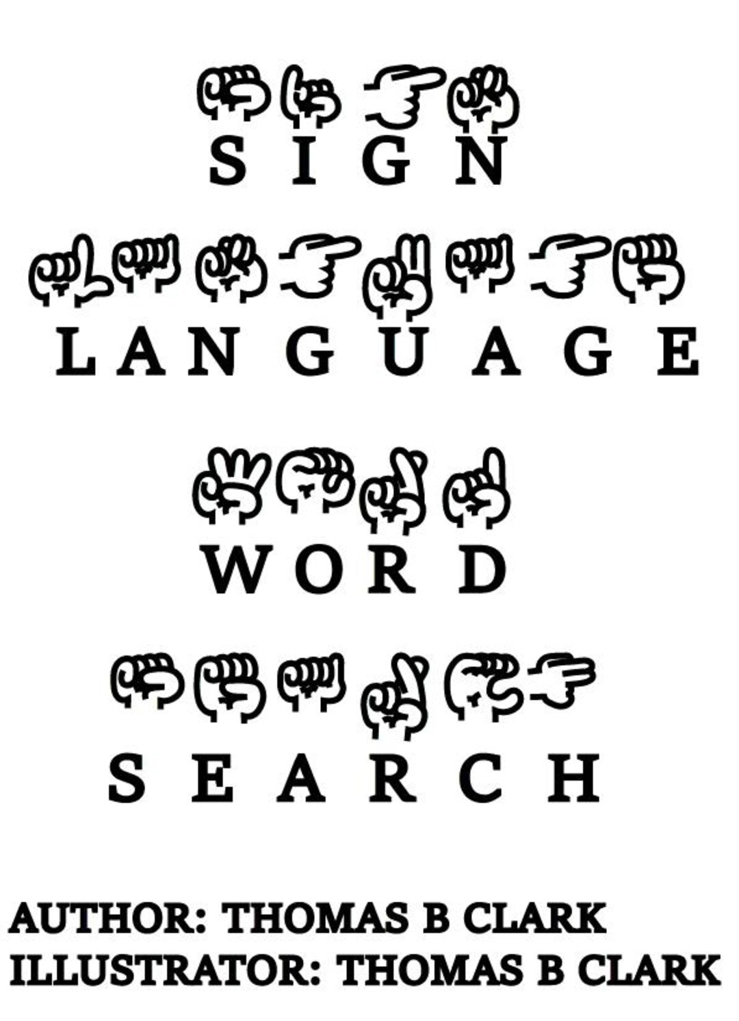 Digital ASL Word Search - Cartoon Hands - Etsy