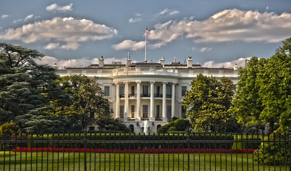 White House Side View Das Weisse Haus In Washington: Amazon.de: