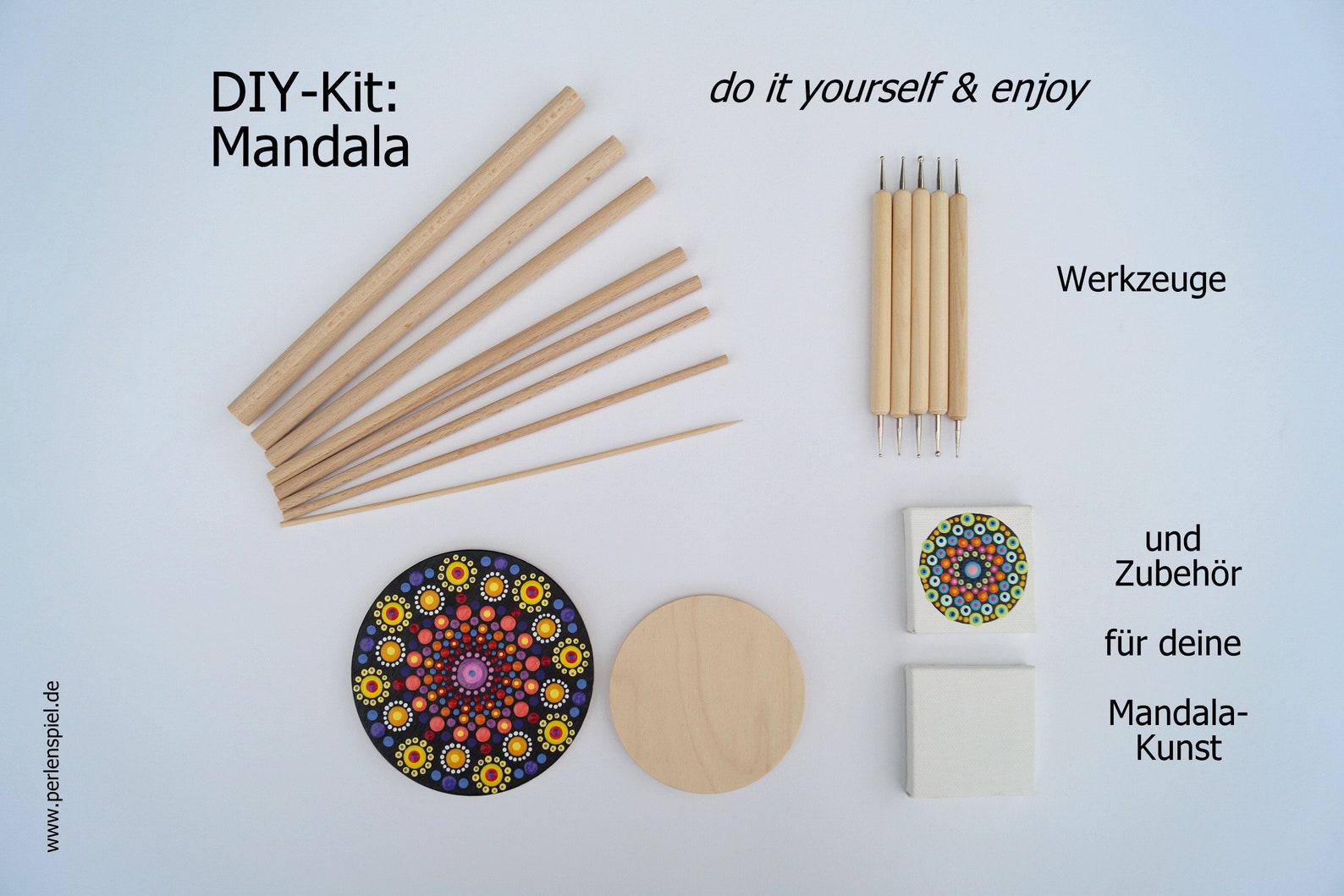 DIY Kit: MANDALA - Starter Set - Tool and Accessories for Dot Painting ...
