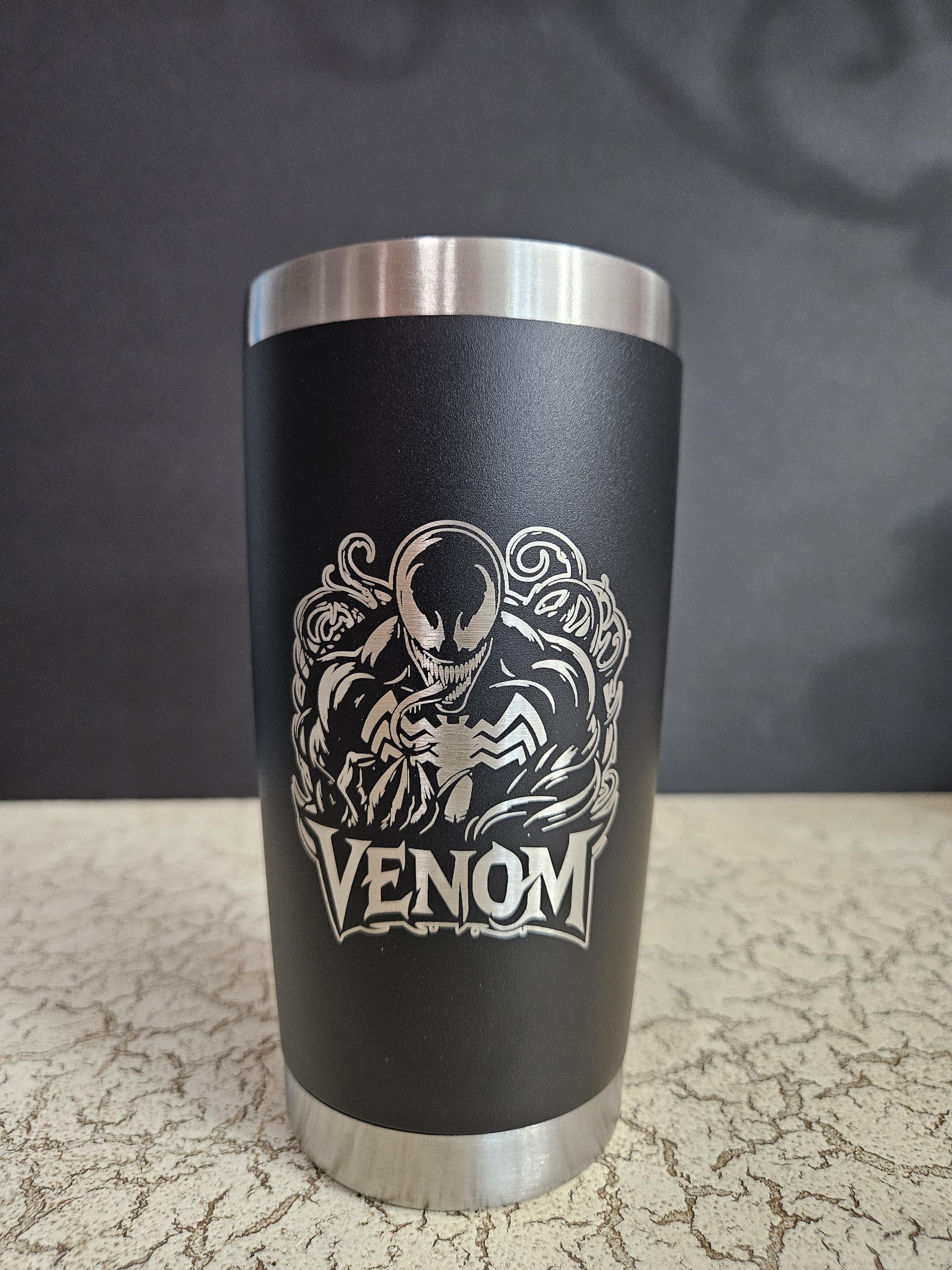 20oz Venom Symbiote, Stainless Steel Tumbler With Lid, Double Wall ...