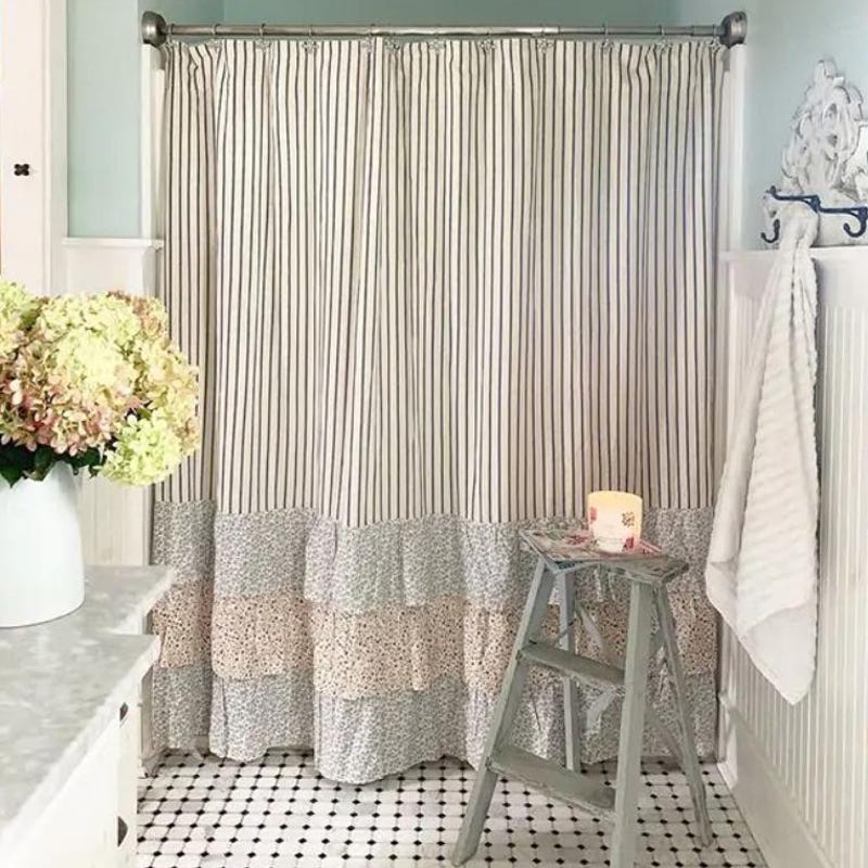Ruffle Shower Curtain - Etsy