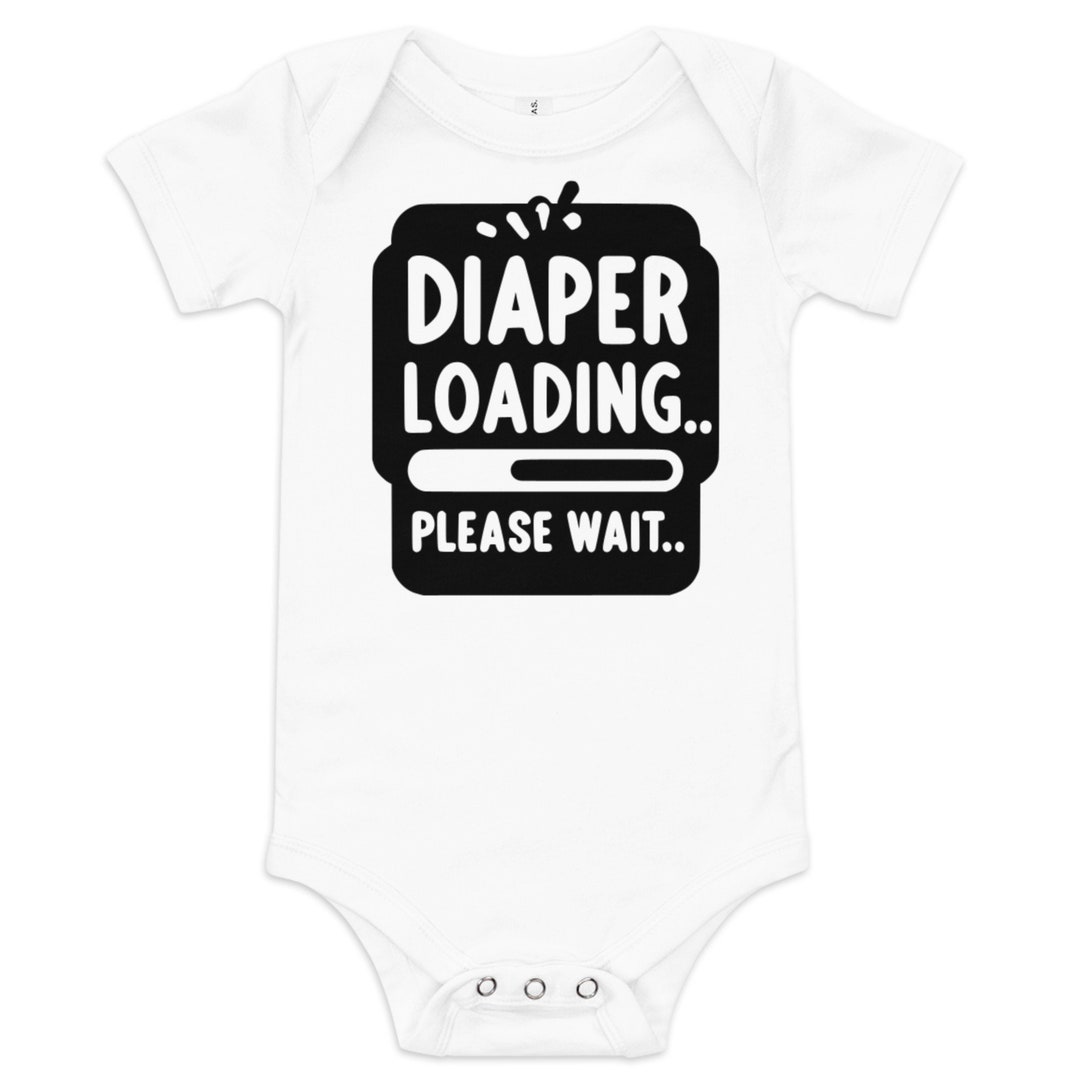 Charming 'diaper Loading, Please Wait' Baby Onesie for Tech-savvy ...
