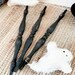 Vintage Decorative Black Wooden Spindle Set of 3 - Etsy