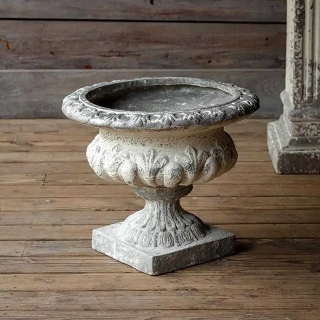 Antique Weathered Tuscany Urn Planter - Etsy