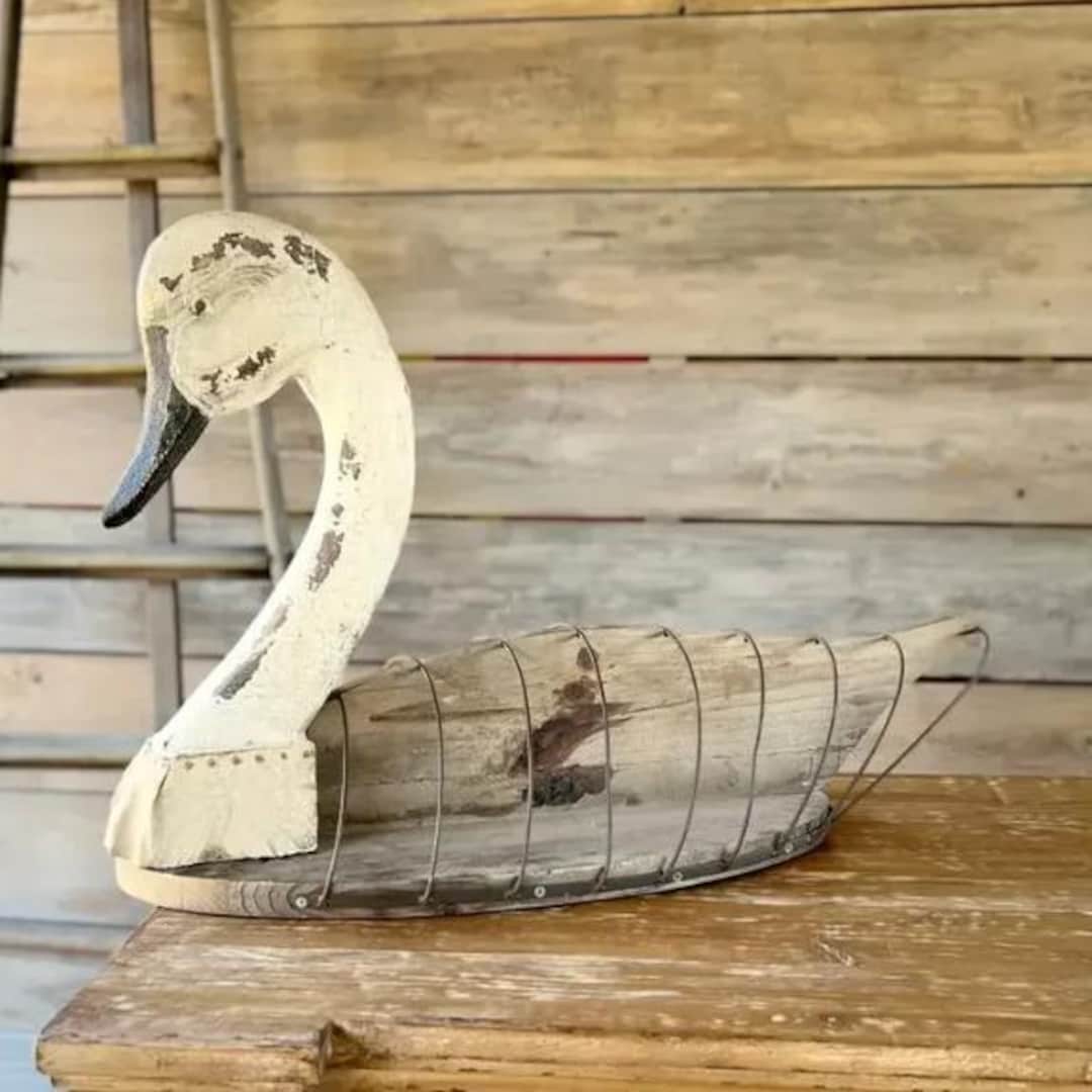 Vintage Primitive Swan Decoy Relic - Etsy