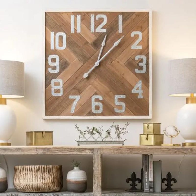 Square Wall Clock - Etsy