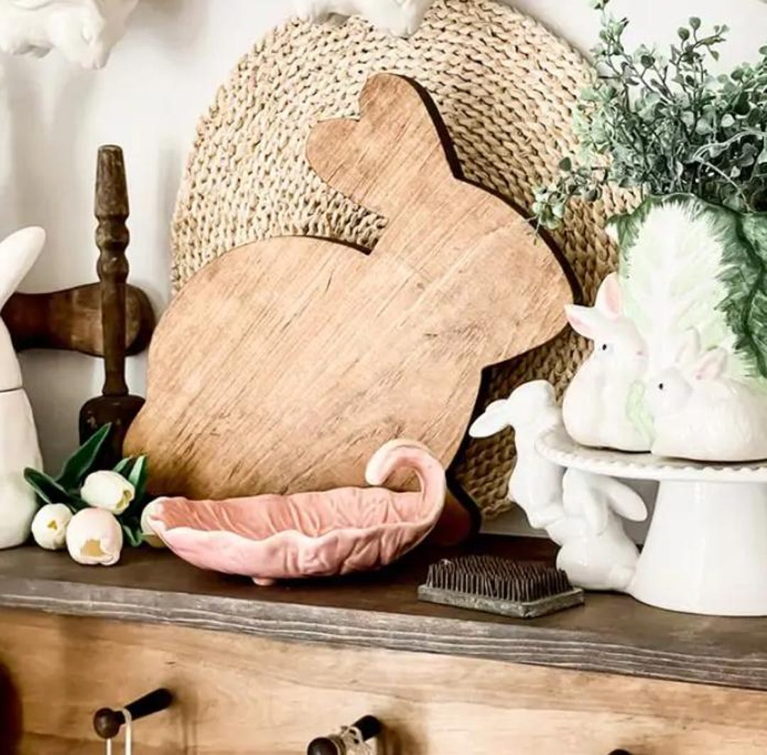 Antique Decorative Wooden Bunny Board - Etsy