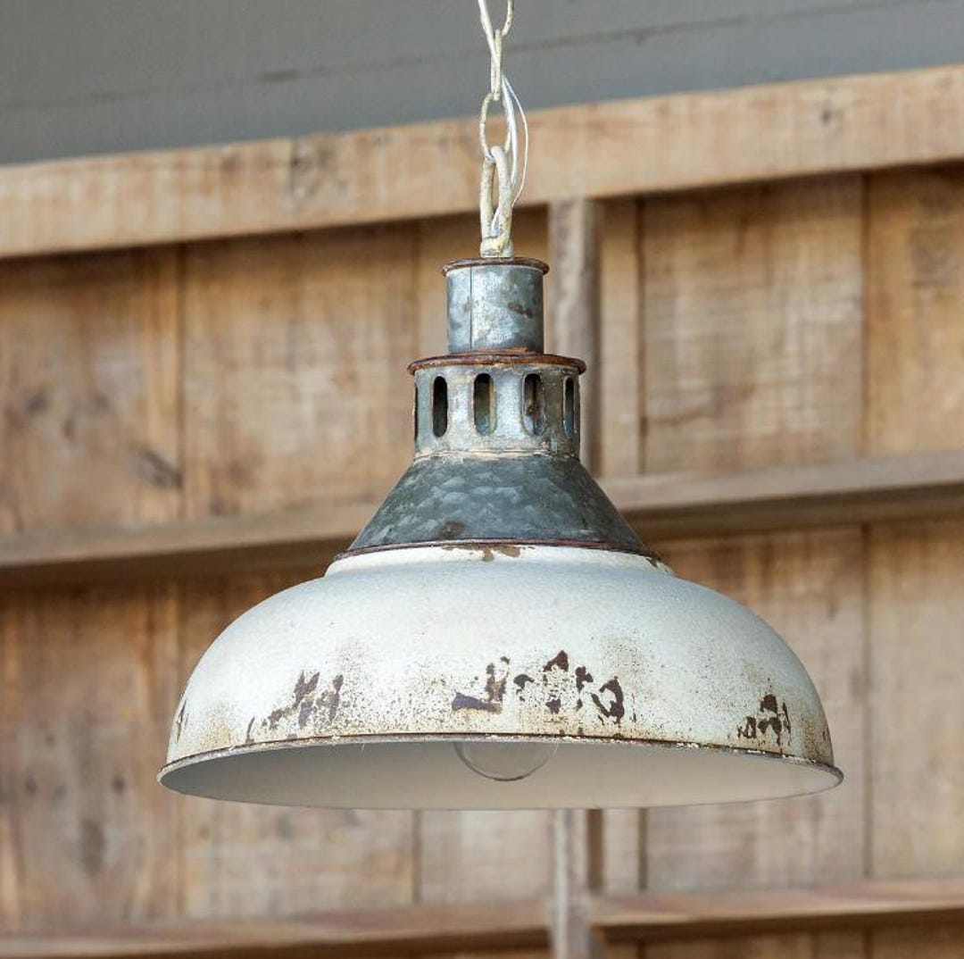 Antique Old Factory Pendant Light - Etsy