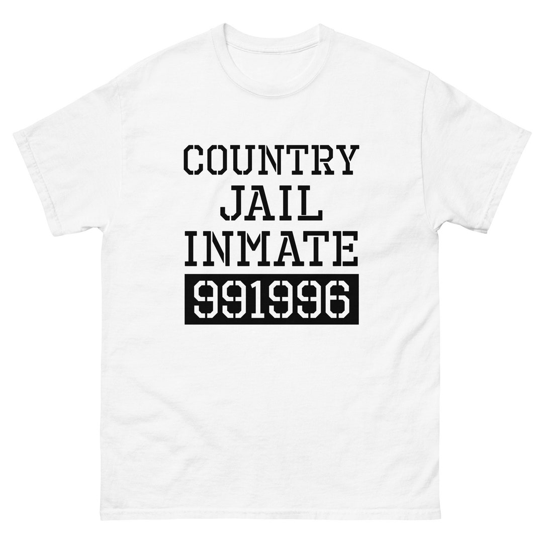 County Jail Inmate T Shirt, Halloween Costume Tee T Shirt - Etsy