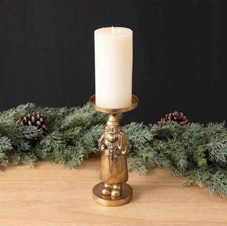 Vintage Santa Figure Candle Holder - Etsy