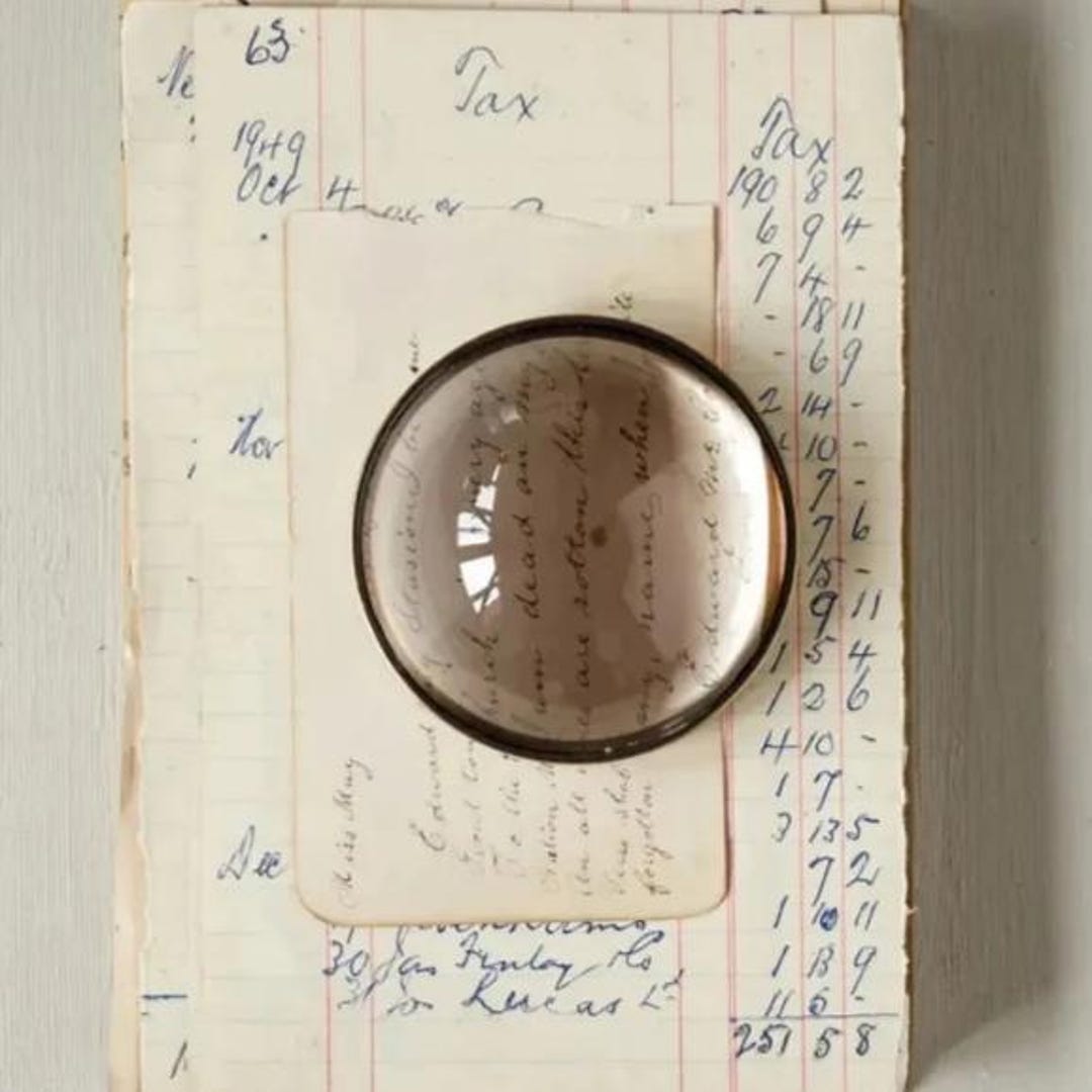 Antique Paperweight Magnifying Glass - Etsy