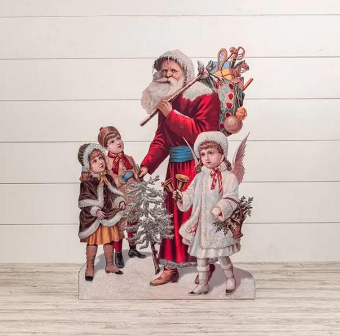 Vintage Santa With Children Dummy Board - Etsy