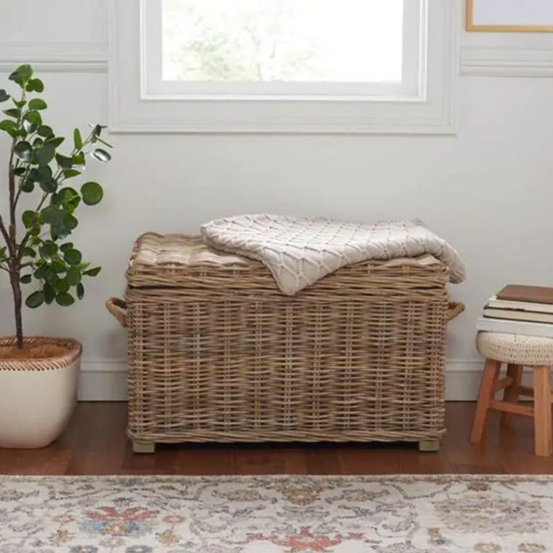 Wicker Blanket Chest - Etsy