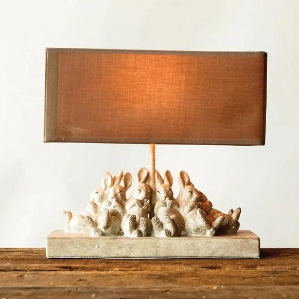 Rabbit Lamp - Etsy