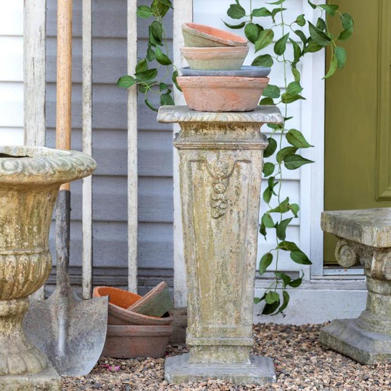 Antique Courtyard Garden Pedestal, 24" - Etsy