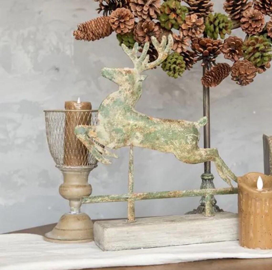 Vintage Leaping Deer Tabletop Decor - Etsy